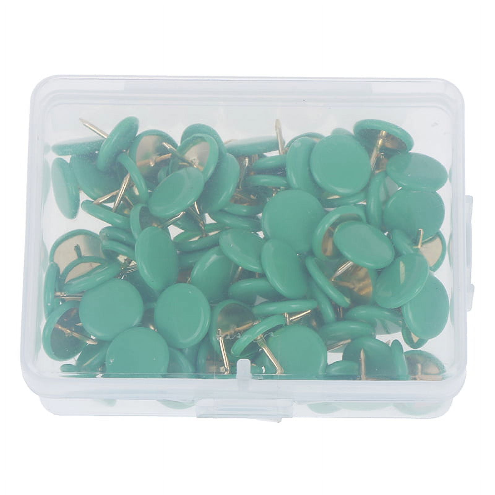 (Green) 100Pcs Round Push Pins Notice Board Map Thumb Tacks Point Bulletin Drawing - Walmart.com
