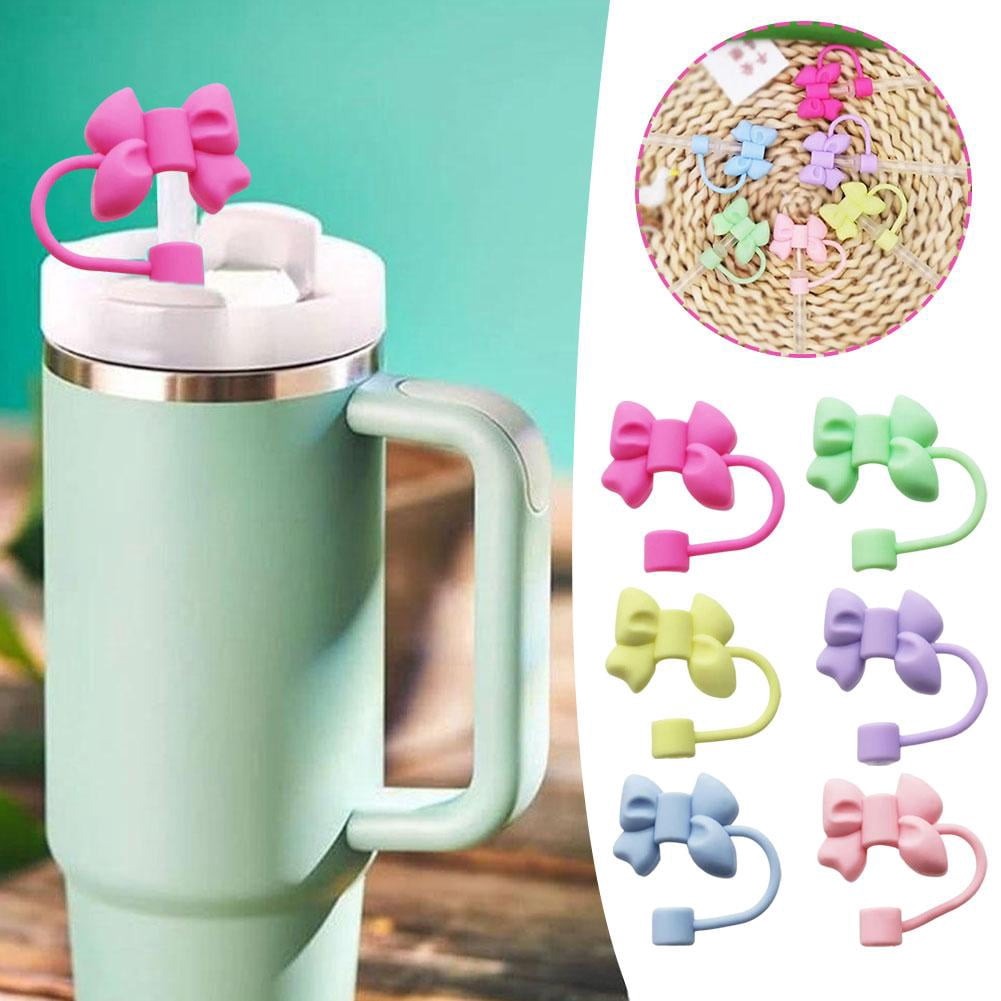 Green 10mm Bow Cute Straw Cap Straw Cap Dust Plug Reusable - Walmart.com