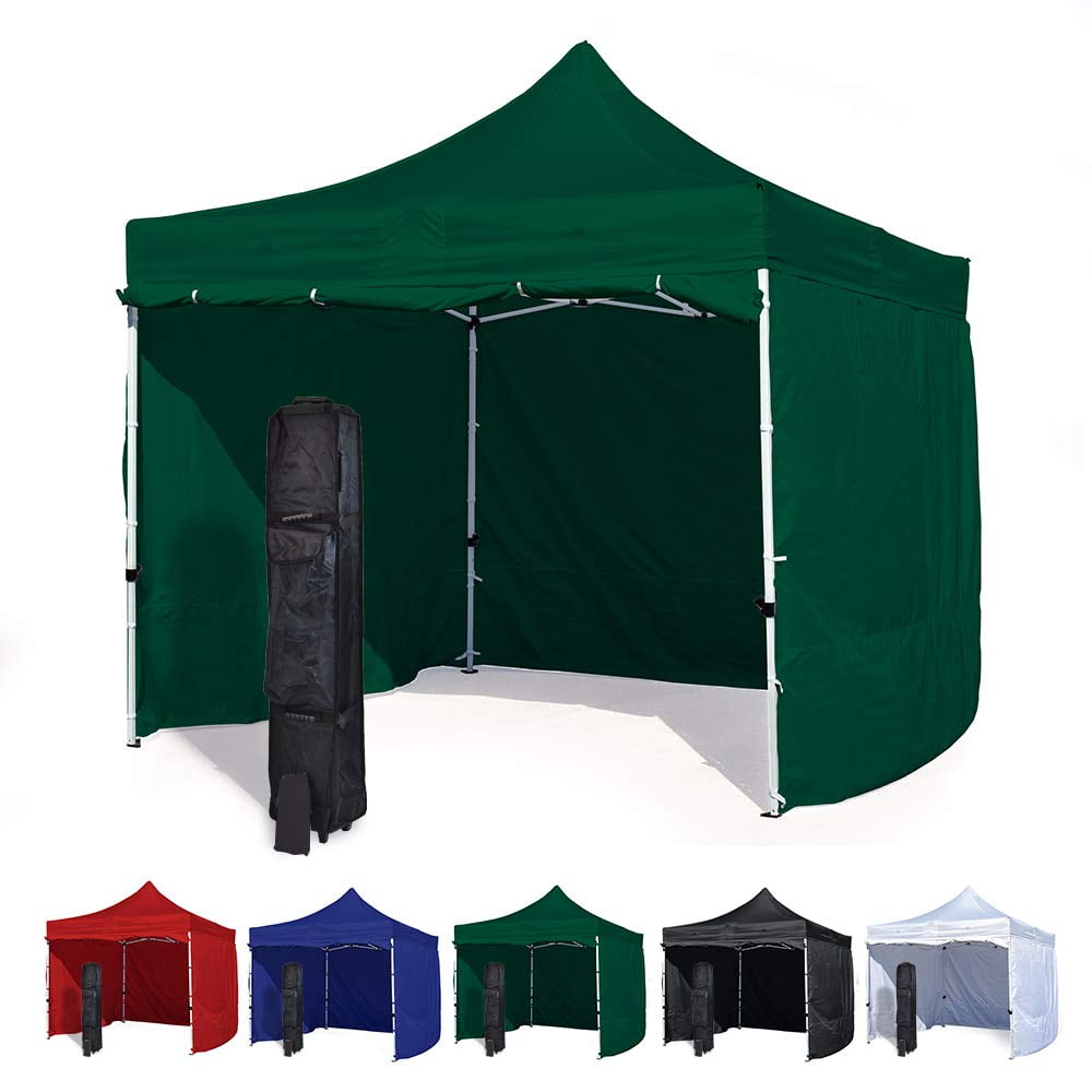 Green 10x10 Canopy Tent and 4 Sidewalls - Economy Edition - Durable ...