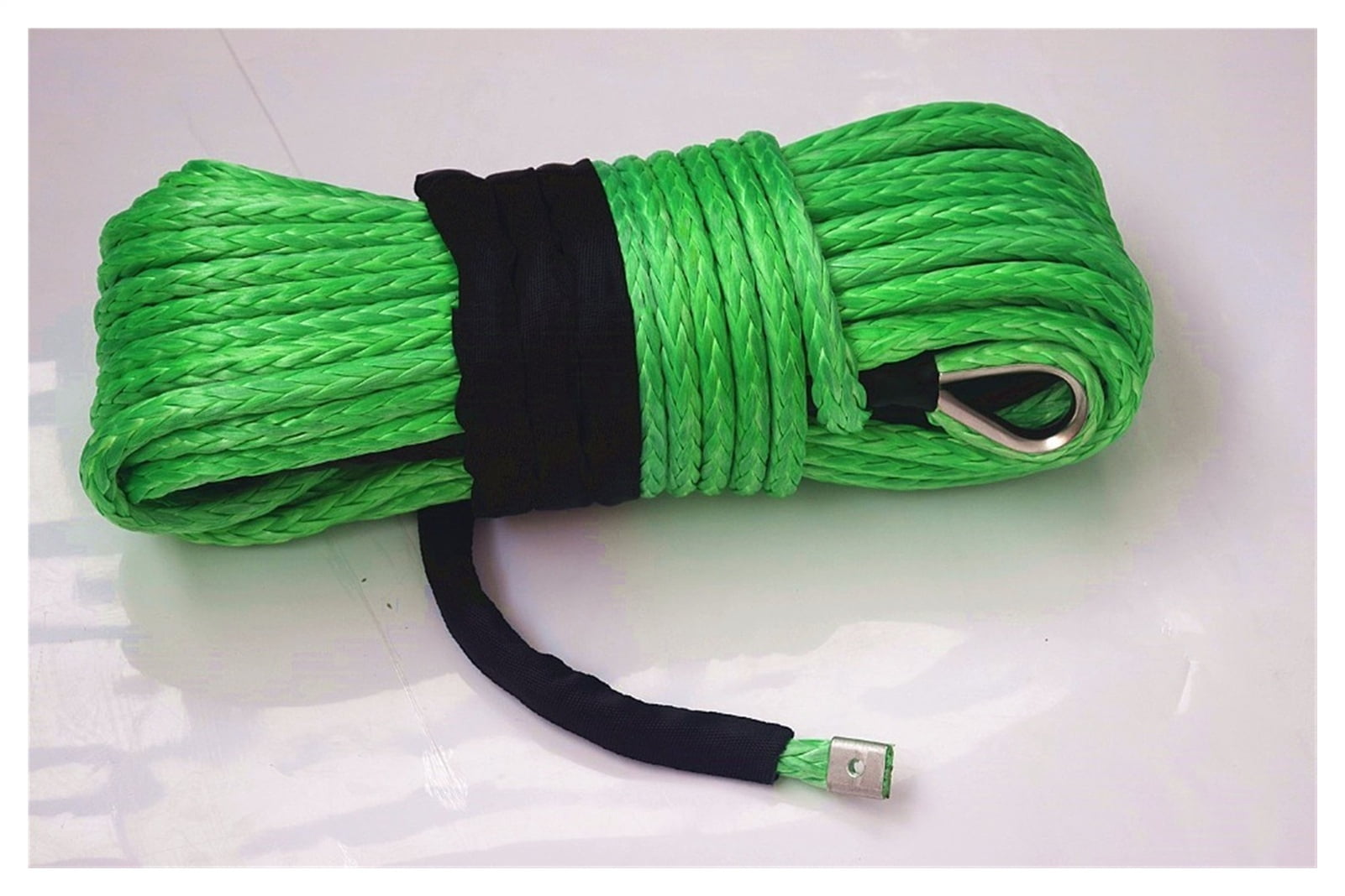 Green 16mm*40m Synthetic Winch Rope,UHMWPE Rope For Electric Winch ...