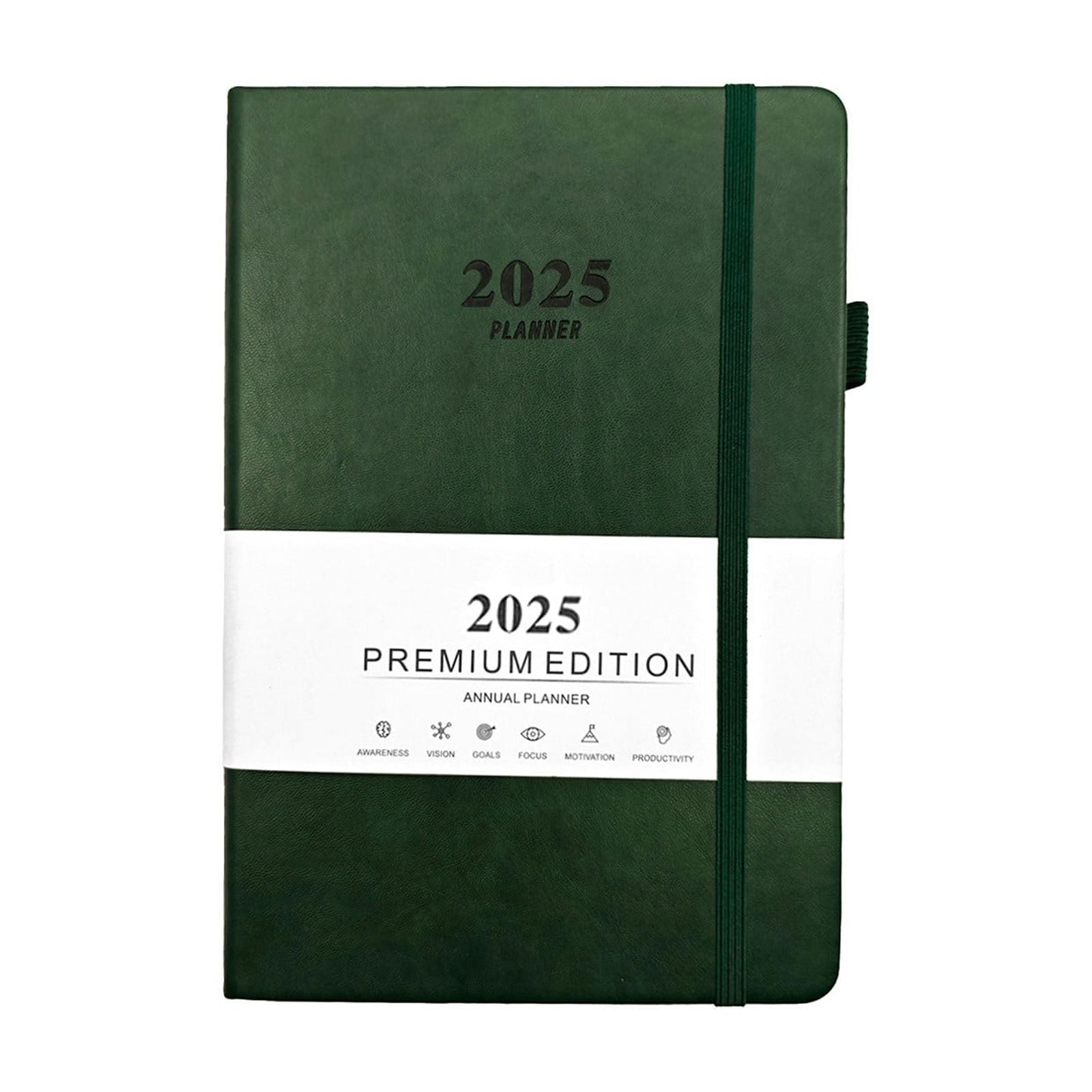 Green 2025 English Calendar Planner 365 Days Daily Study Schedule ...