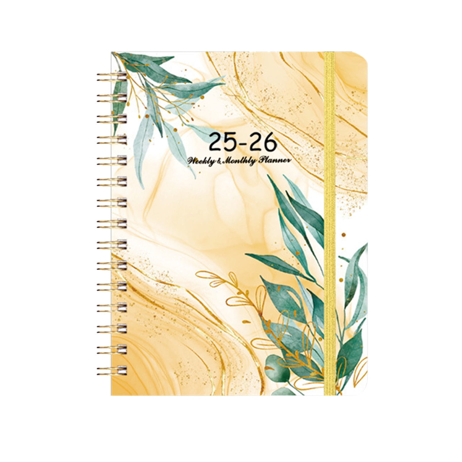 Green 2025 High Value Schedule Planner Book English Version Coil Weekly ...