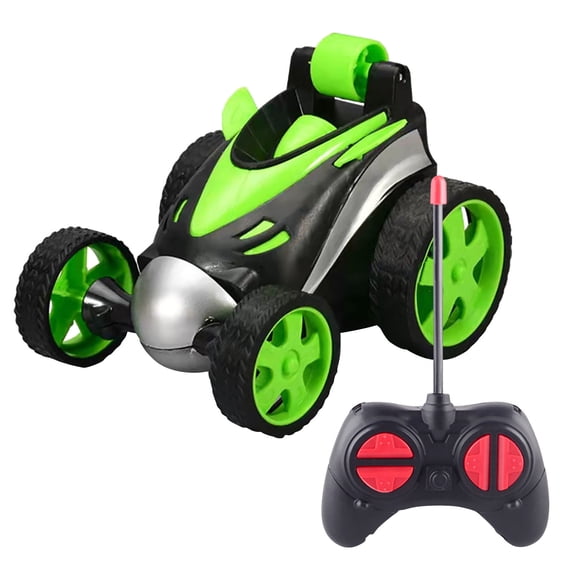 Green 24Ghz Rc Stunt Vehicle Double Sided Rotating 360 Flip High Speed ...