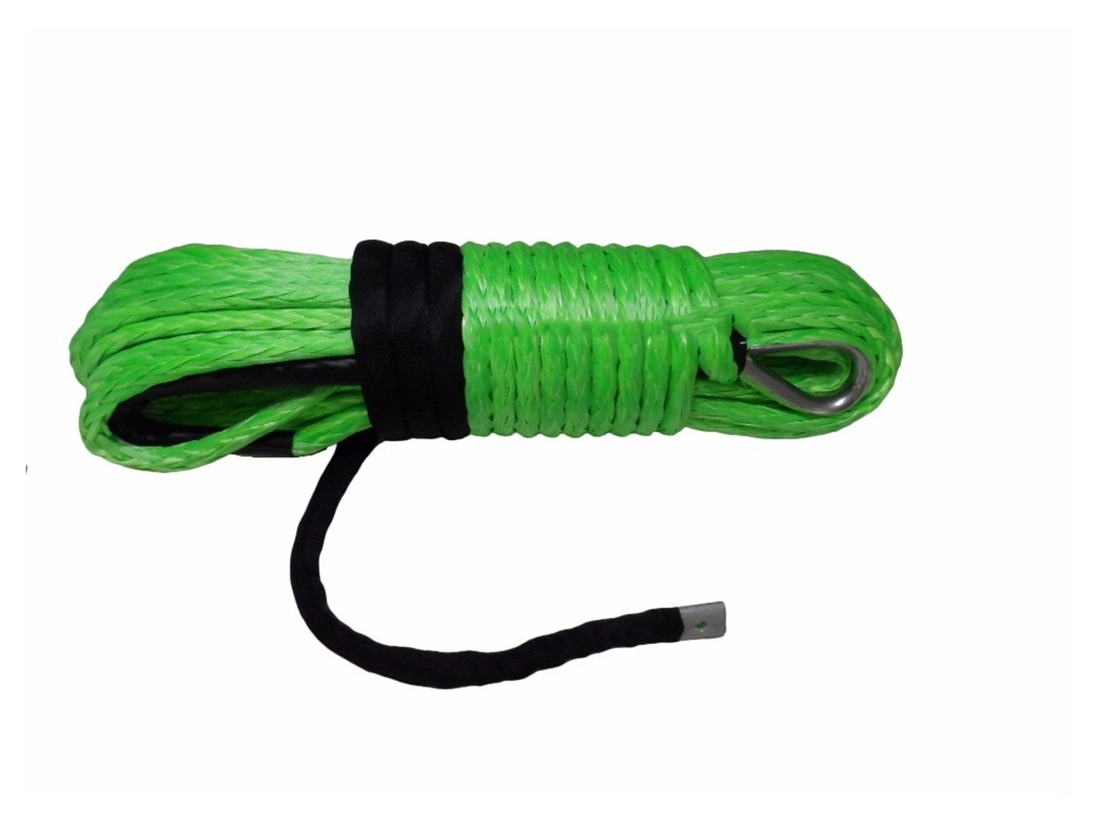 Green 3/8"*100ft Synthetic Rope,Replacement Winch Cable 10mm For Electric Winches,Winch Line ...