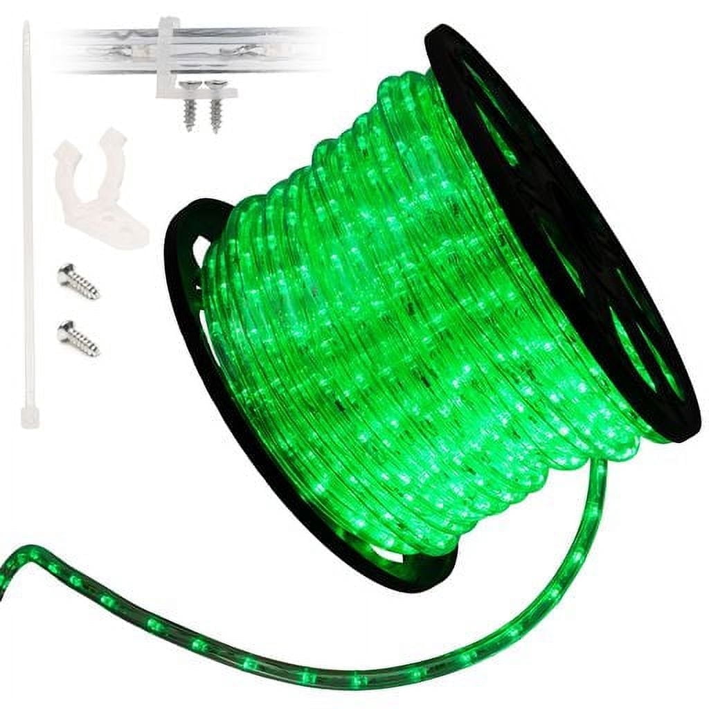 West Ivory 150ft Green LED Rope Light, Waterproof, Extendable, Outdoor ...
