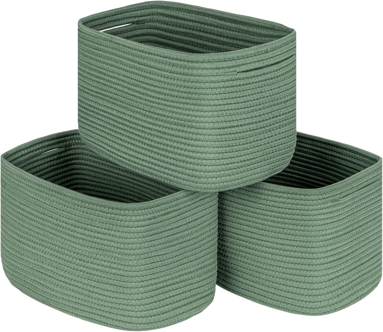 Green 3 Pack Shelf Cube Storage Organizer Bins,Decorative Closet ...