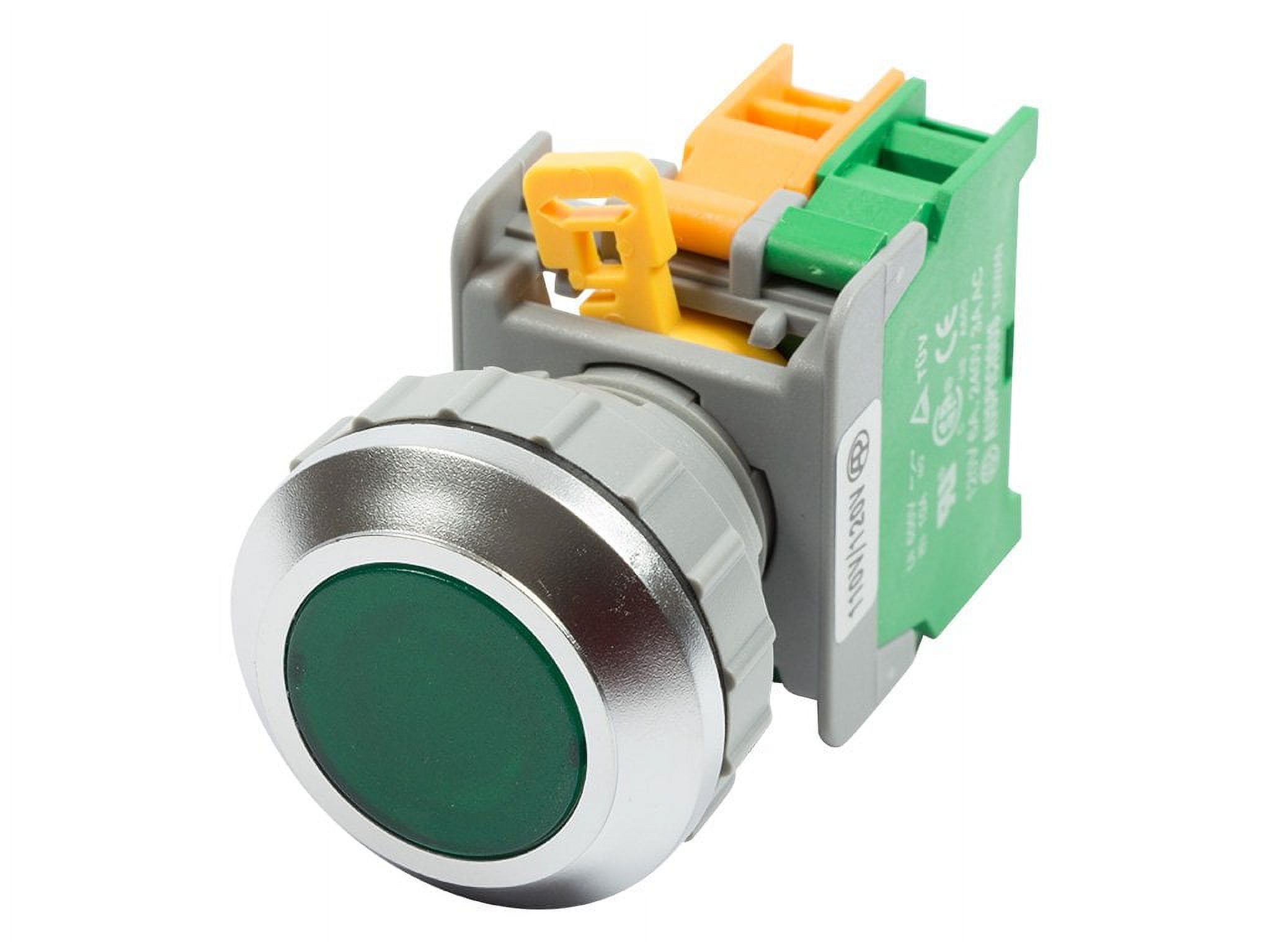 Green 30mm 1NO Momentary Push Button Switch 110V DC LED Illuminated ...