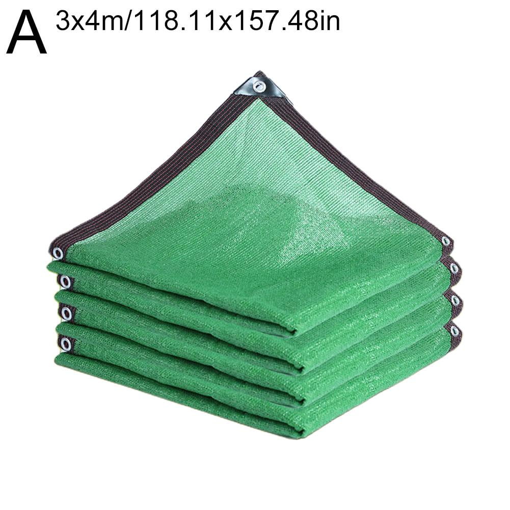 Green 3x4 Sunshade Net With Perforated Edges, Thickened And Encrypted ...