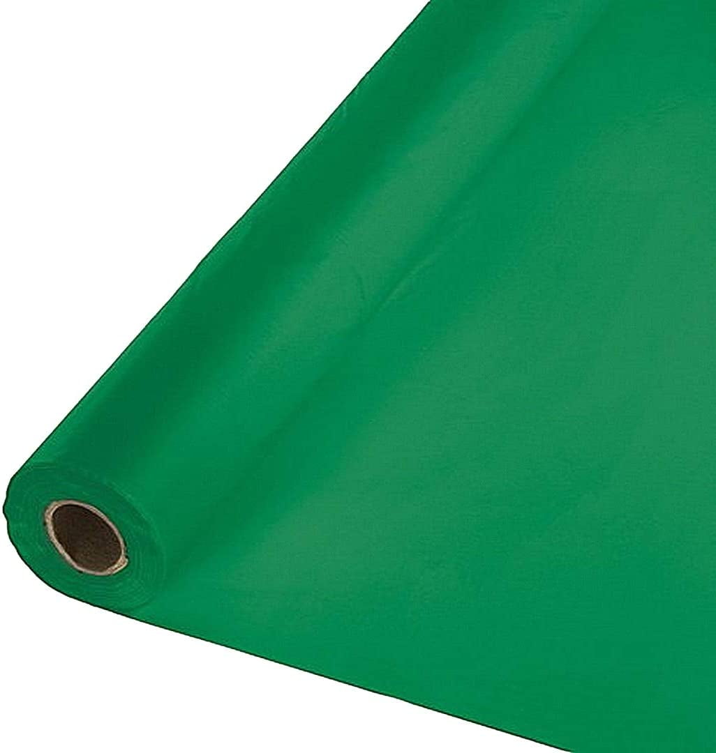 Green 40" X 300 Ft Economy Banquet Roll Plastic Table Cloth - Walmart.com