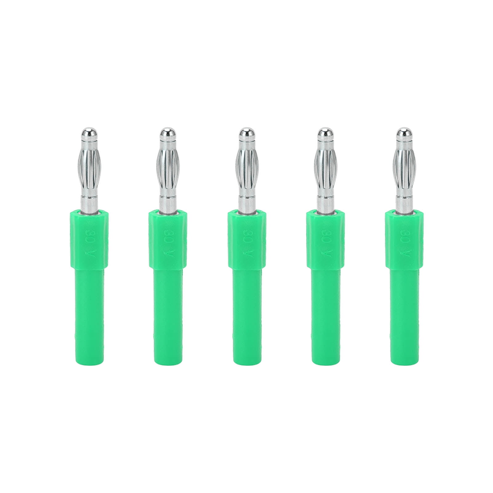 Green 5-Pack 4mm Banana Plug Adapters - Strong Connectivity & Good ...