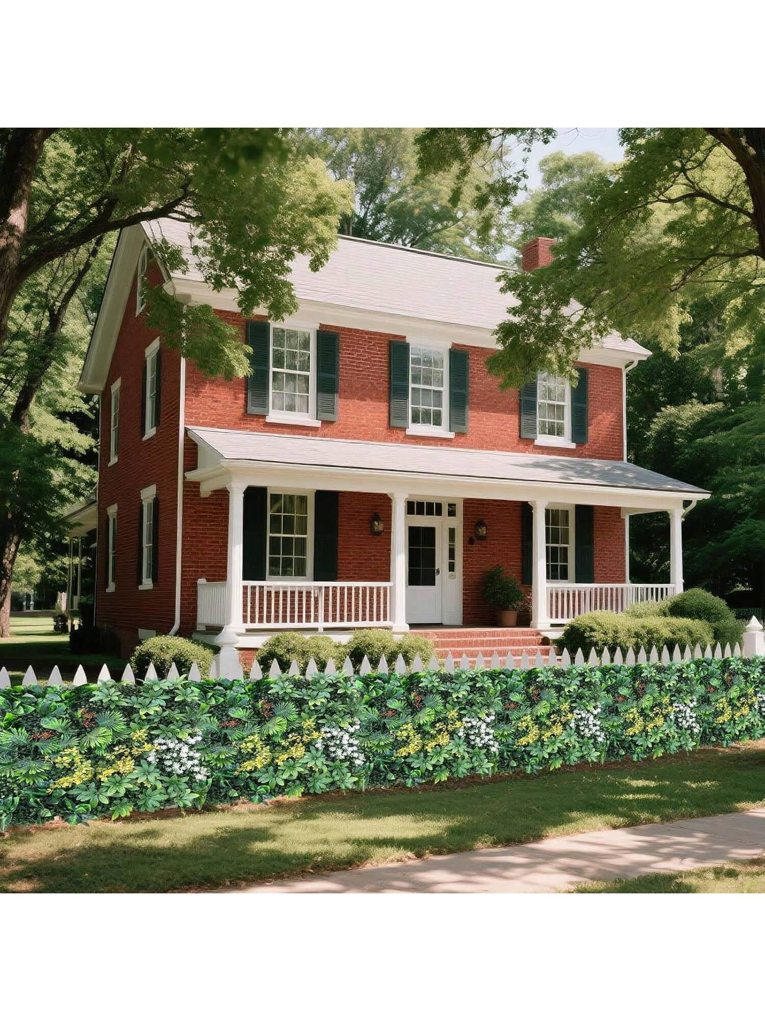 Green - 6 pieces Artificial Grass Wall Panels,20"X 20"6 Pcs Boxwood ...