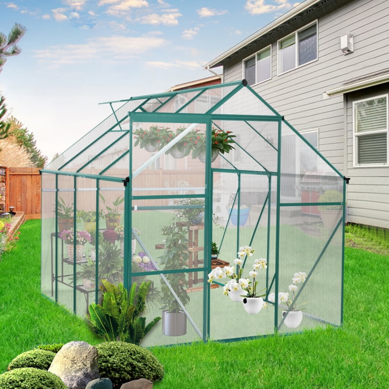 Green-6 x 8 FT Outdoor Terrace Greenhouse Plant Insulation Room Tools ...