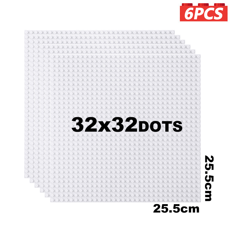 Green 6PCS Bricks Baseplates 32*32 Dots Constructor Base Classic ...