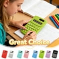 Green 8-Digit Solar-Powered Portable Calculator, Dual-Power ABS Desktop ...