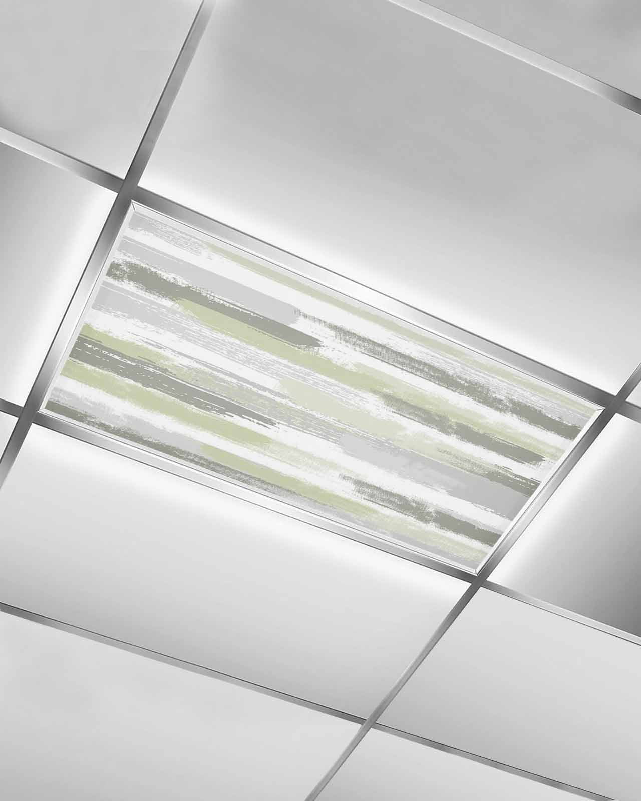 Green Abstract Fluorescent Light Covers for Ceiling Lights 4x2 feet,1 ...