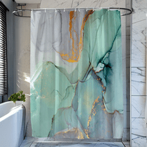 Abstract Shower Curtain, Multicolored Expressionist Work of Art Vibrant ...