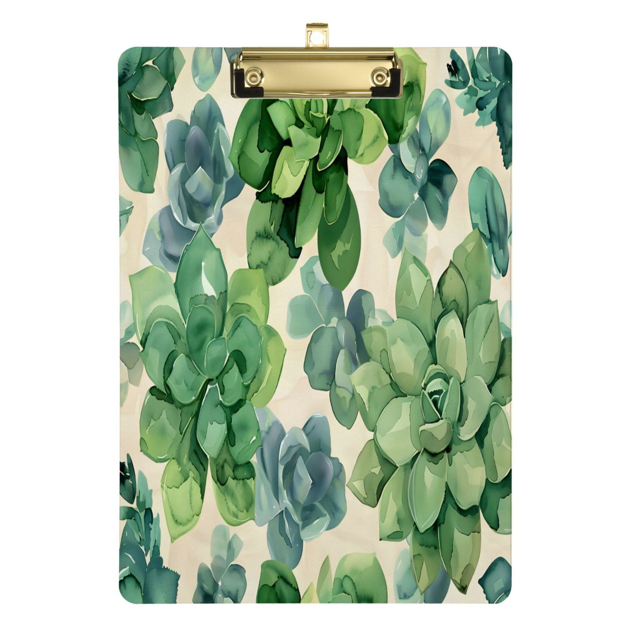 Green Abstract Succulents Acrylic Clipboards A4 Standard Letter Size ...
