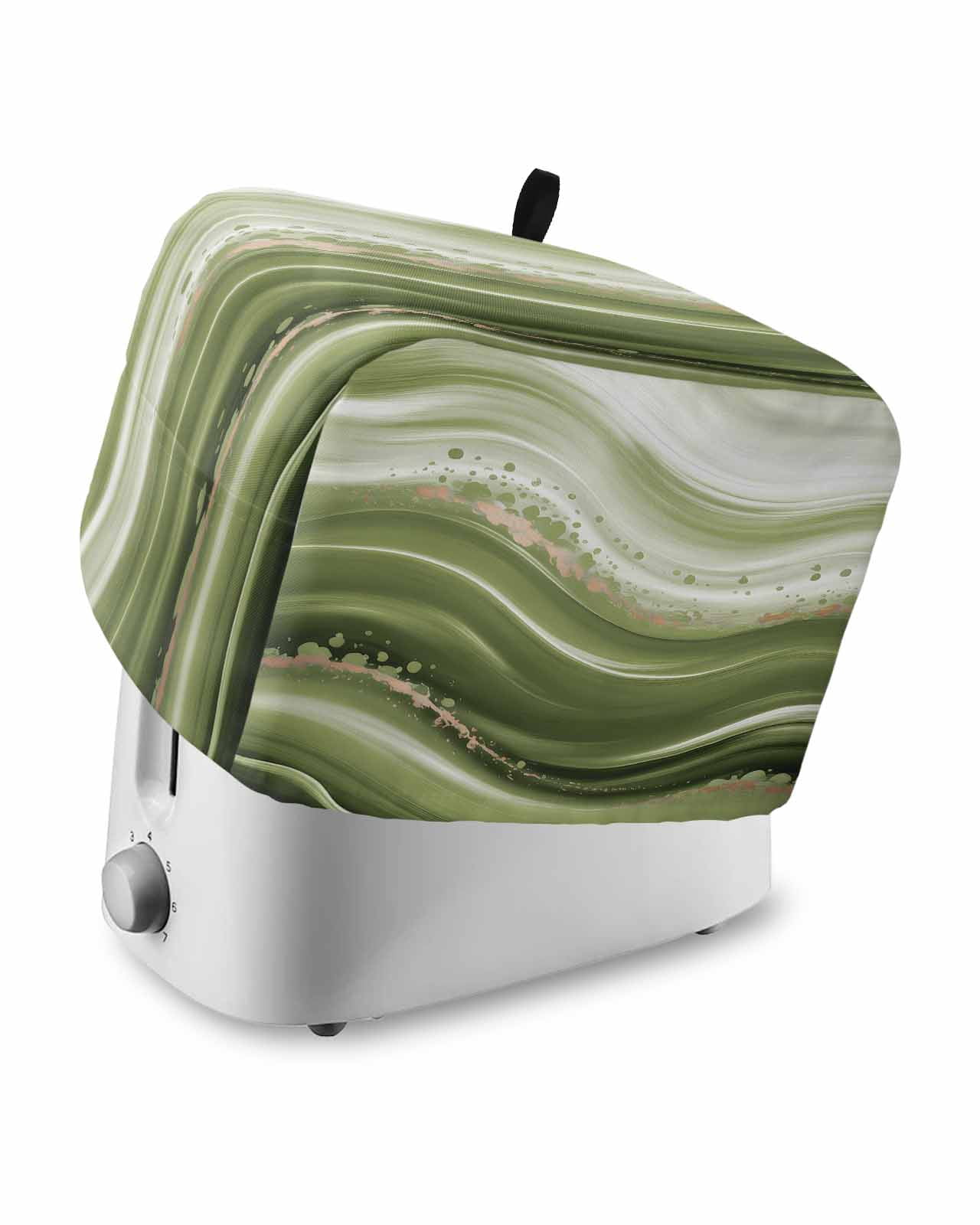 Green Abstract Waves Toaster Cover 4 Slice, Large Kitchen Appliance ...