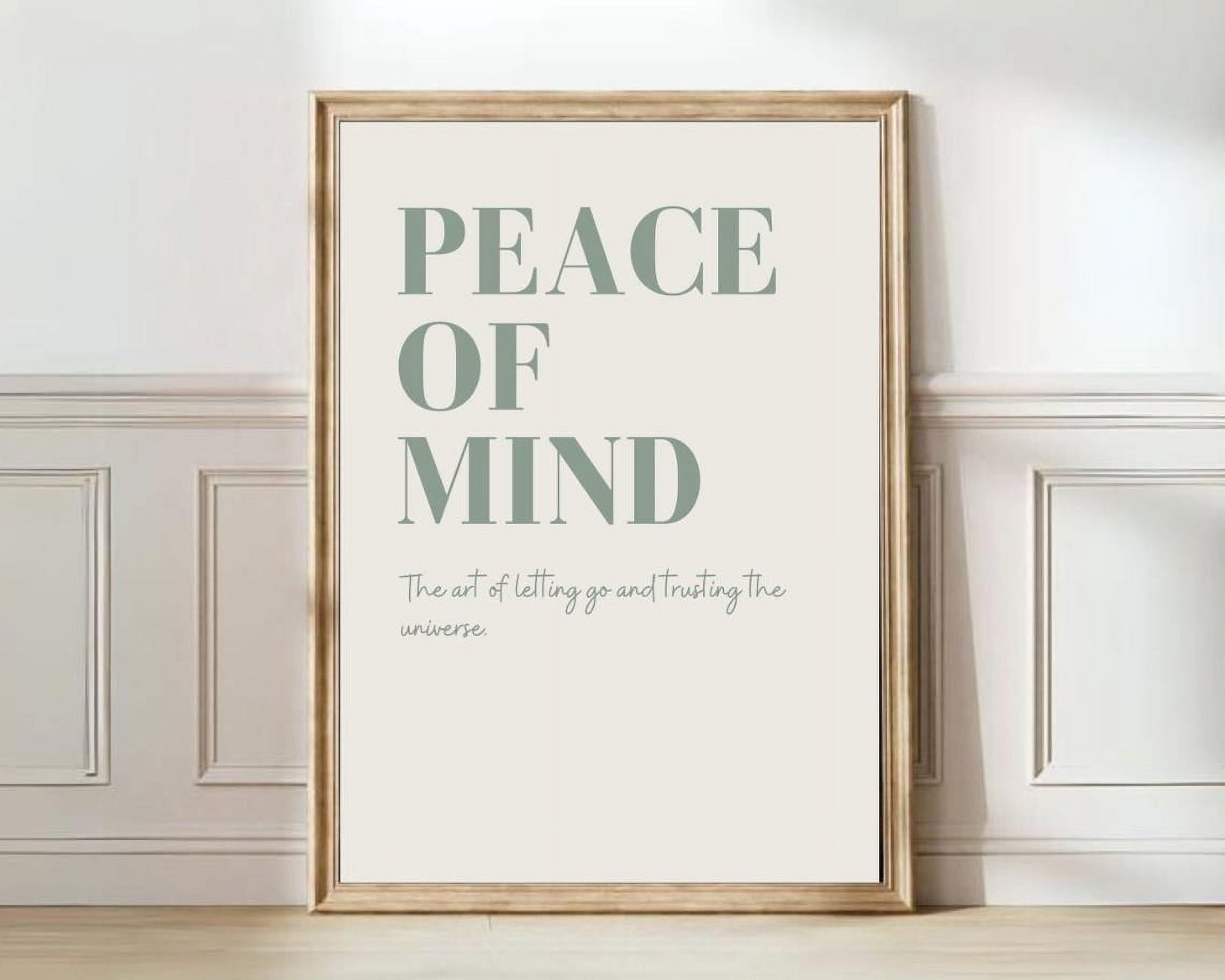 Green Affirmation Print Peace Of Mind Print Spiritual Motivational ...
