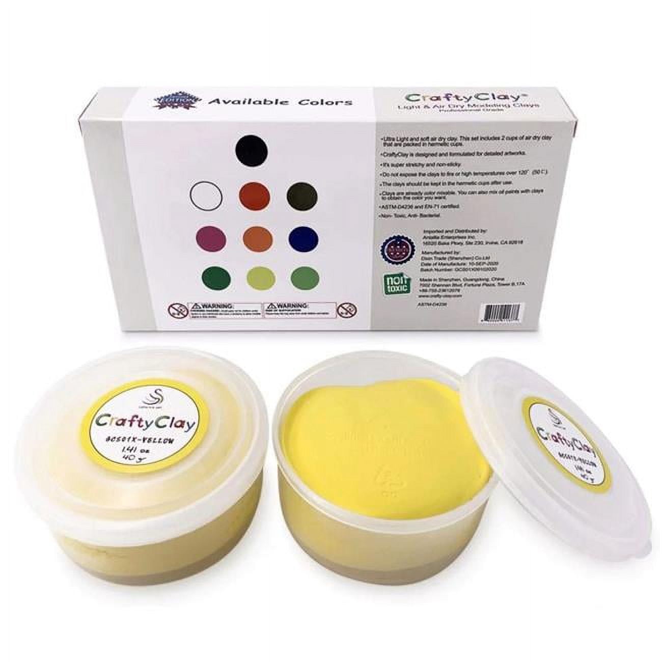 Kole Imports Genova Professional Art Crafty Clay with 2 Cup Set, Yellow ...
