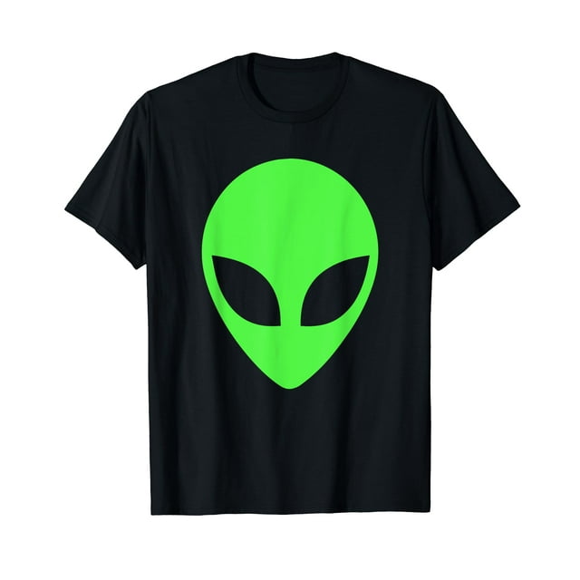 Green Alien Head 90's Style Funny Alien T-Shirt - Walmart.com