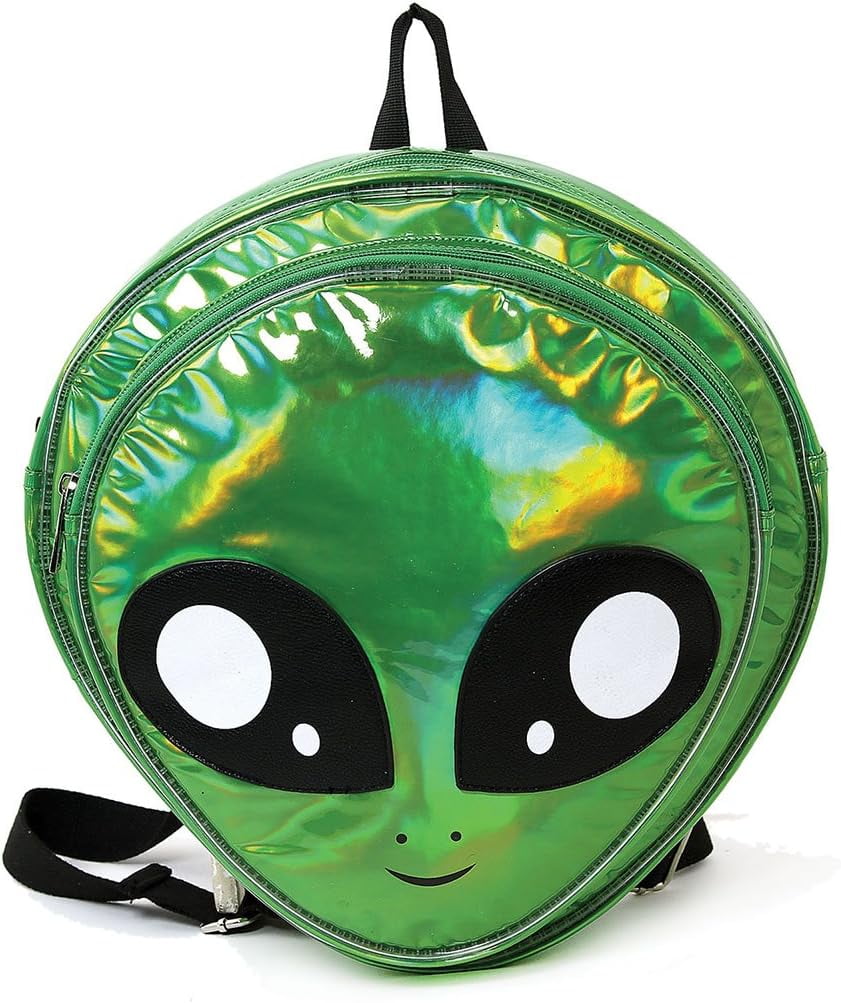 Green Alien Head Vinyl Backpack - Walmart.com