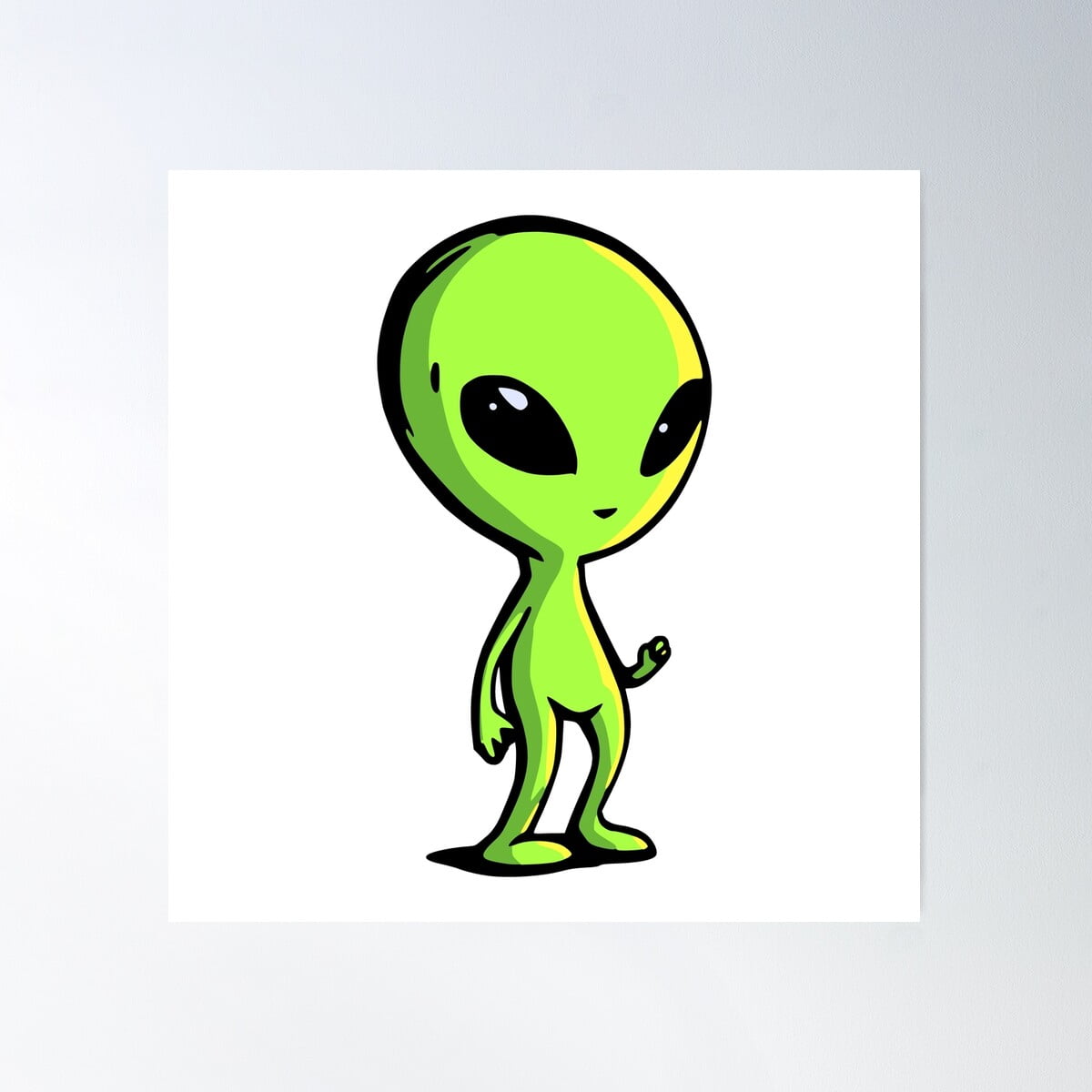 Green Alien Poster Wall Art, Modern Wall Decor For Living Room Bedroom ...