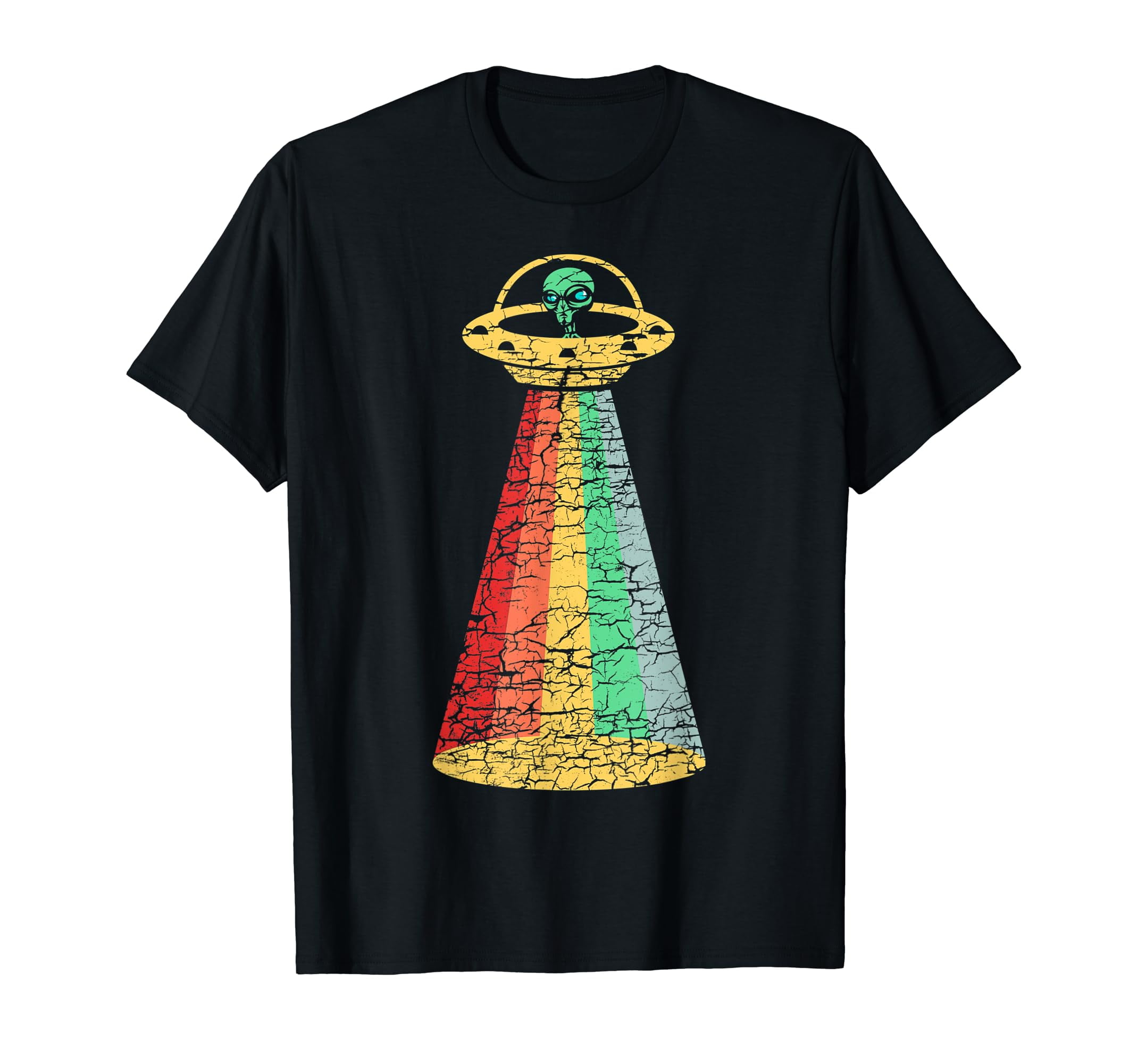 Green Alien T Shirt 70s Retro Vintage UFO Grunge Tee Gift - Walmart.com
