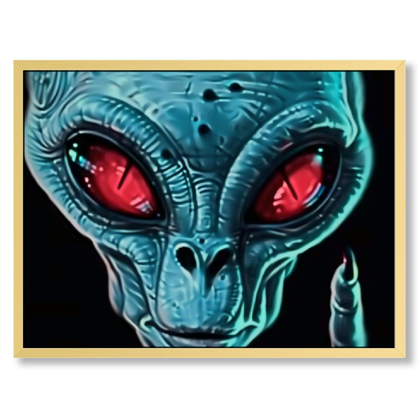 Green Alien Wall Art Canvas Posters Print Painting Living Room Bedroom ...