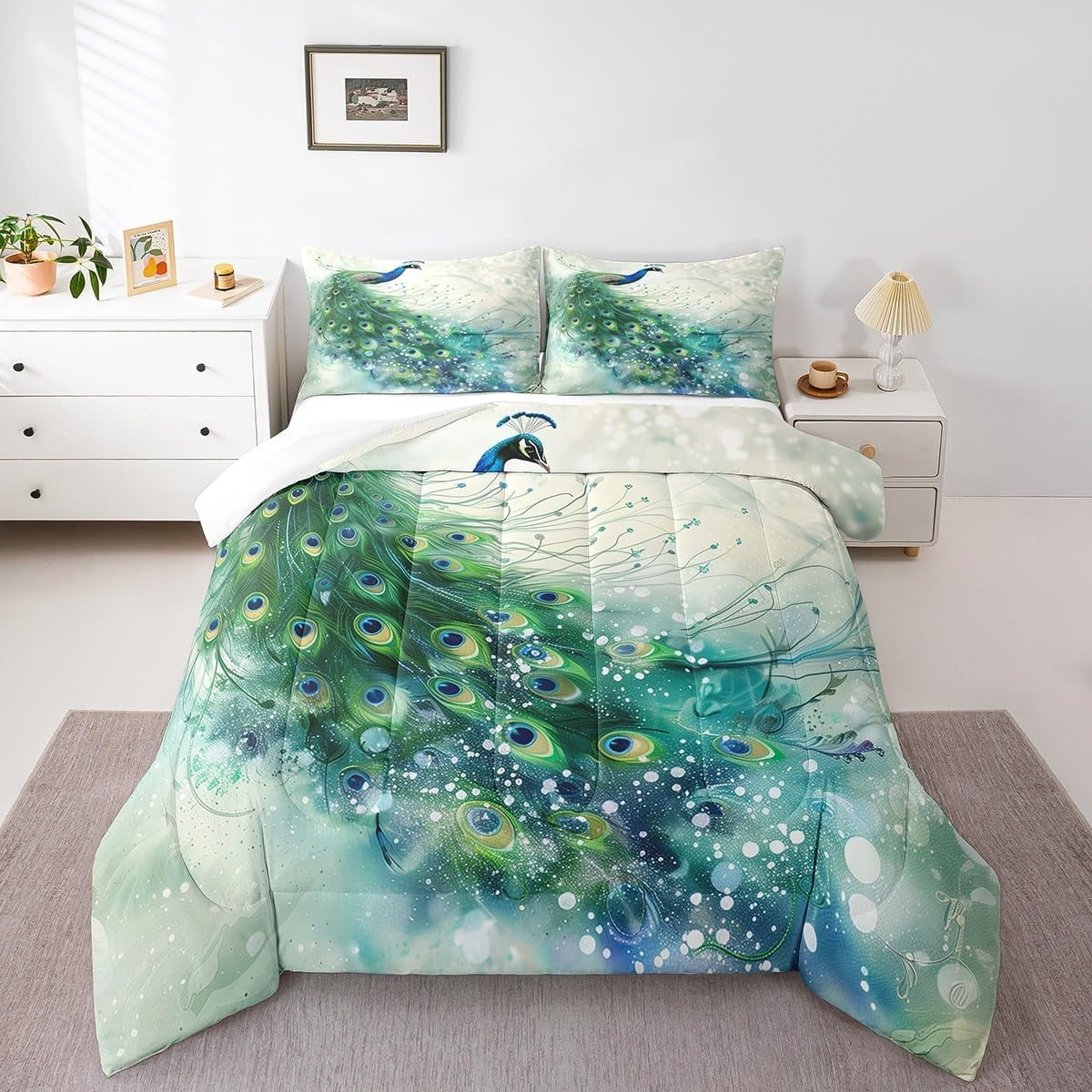 Green Anchor Comforter Set Nautical Themed Ocean Bedding Set Kids Boys ...