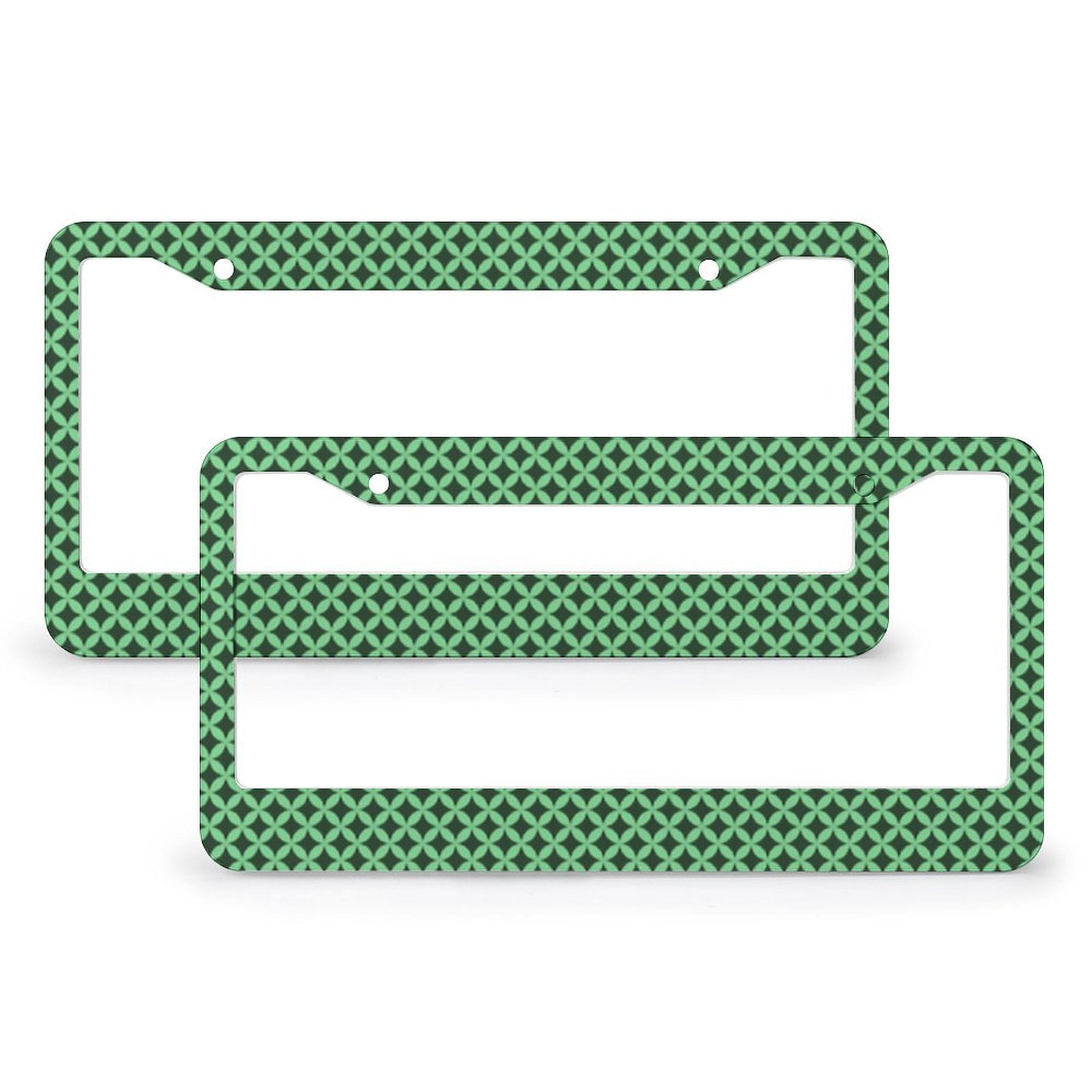 Green And Black Pattern License Plate Frame - 2 Pack License Plate ...