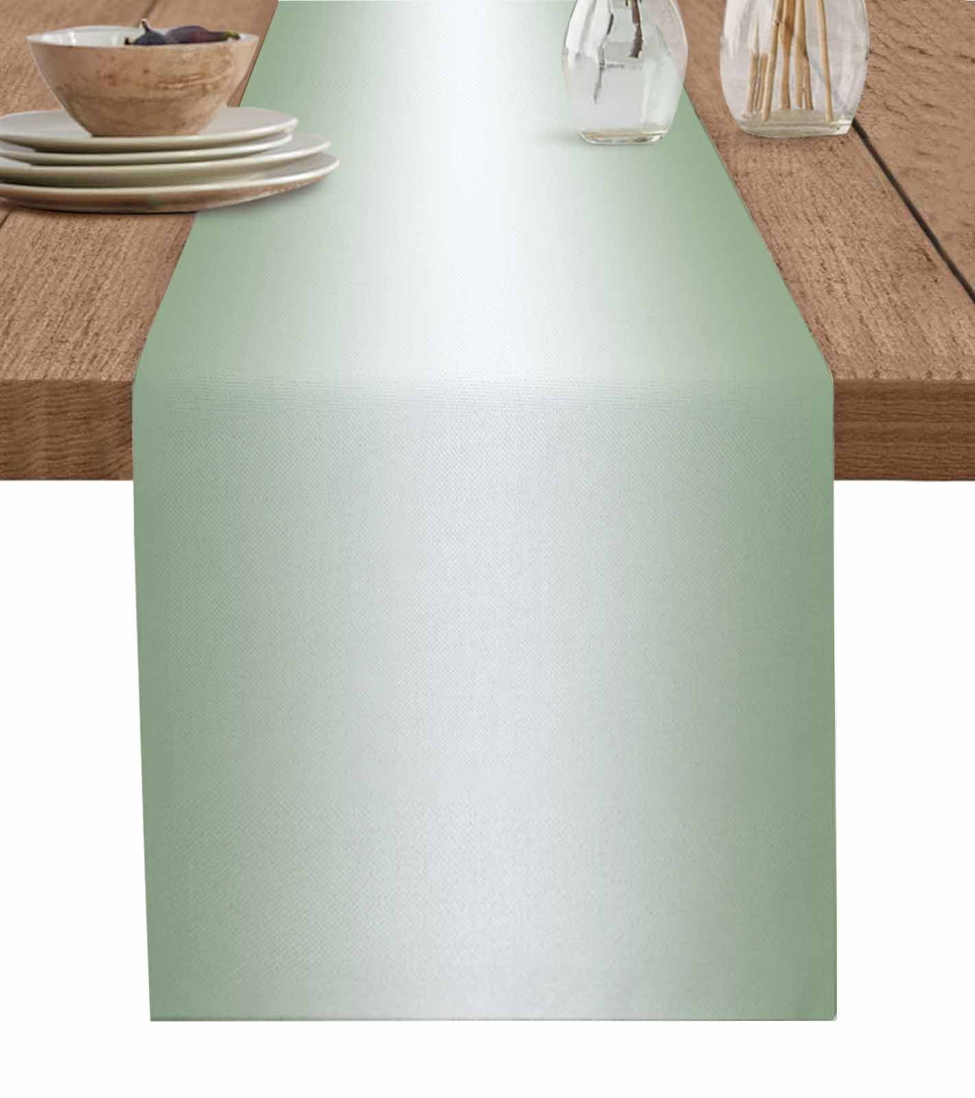 Green And White Gradient Minimalist Table Runner Country Wedding ration ...
