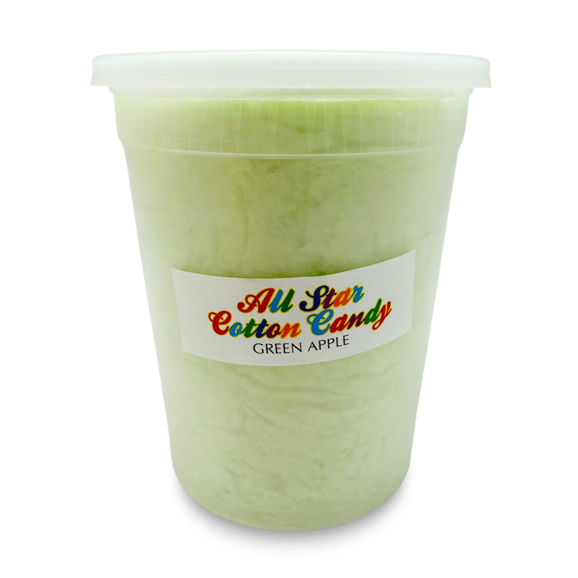 Green Apple Cotton Candy – Crisp, Sweet Treat in a 32 oz Tub (2.6 oz ...