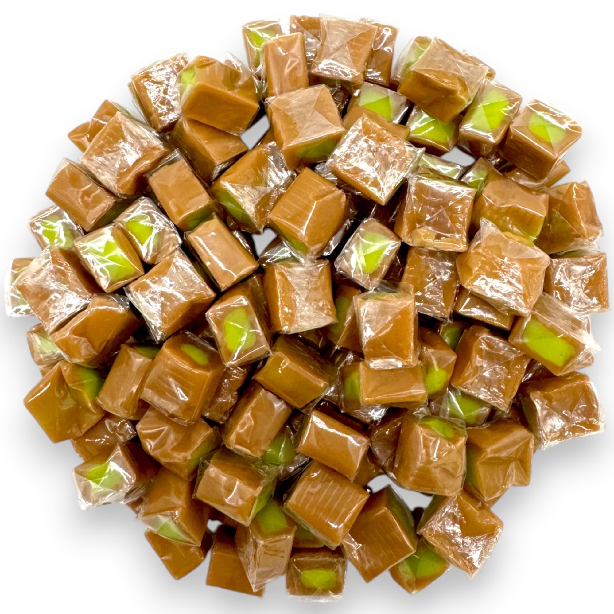 Green Apple Filled Caramel ESF27 Cubes -1.5 lbs Luxurious Gourmet ...