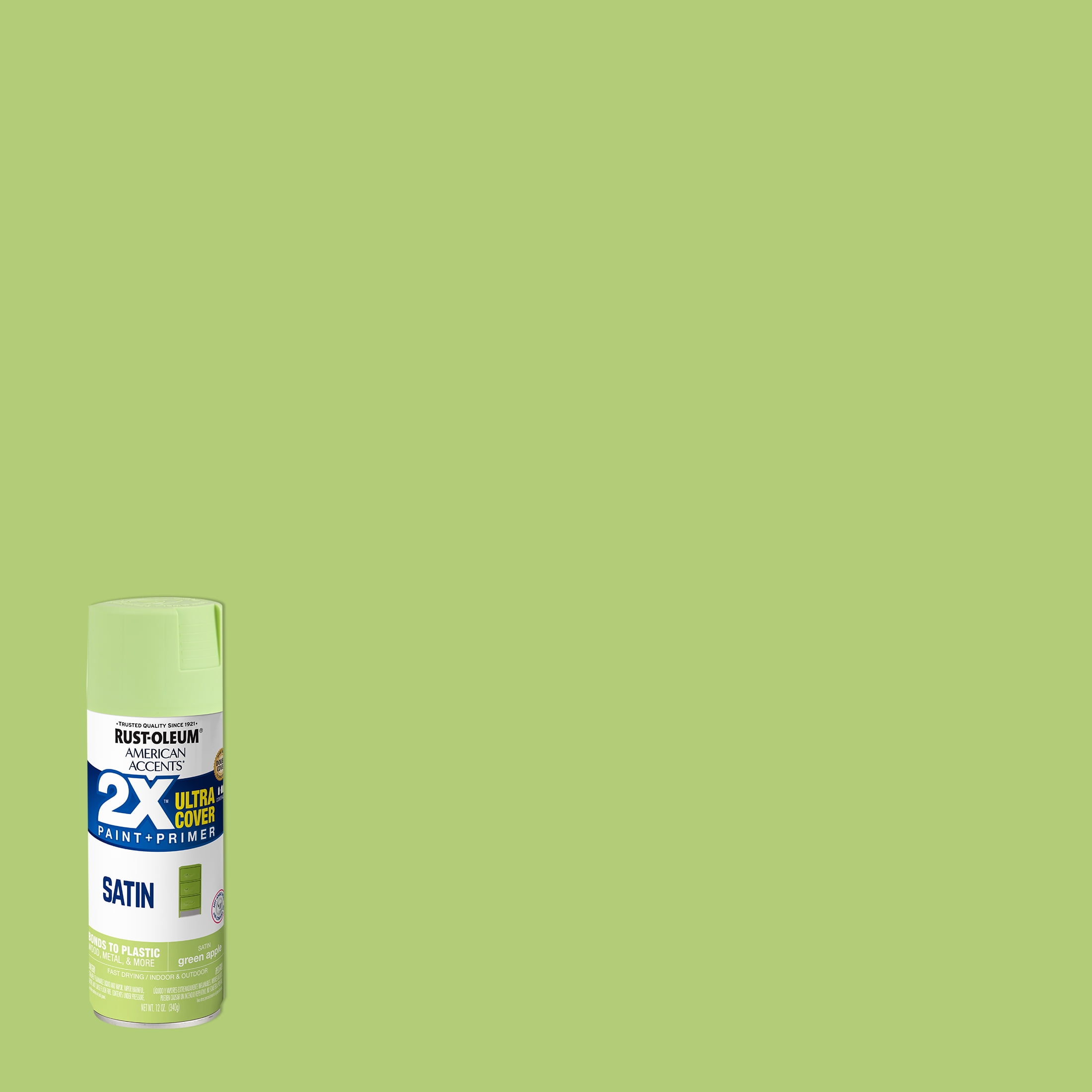 6 Pack, Green Apple Rust-Oleum American Accents 2X Ultra Cover Satin ...