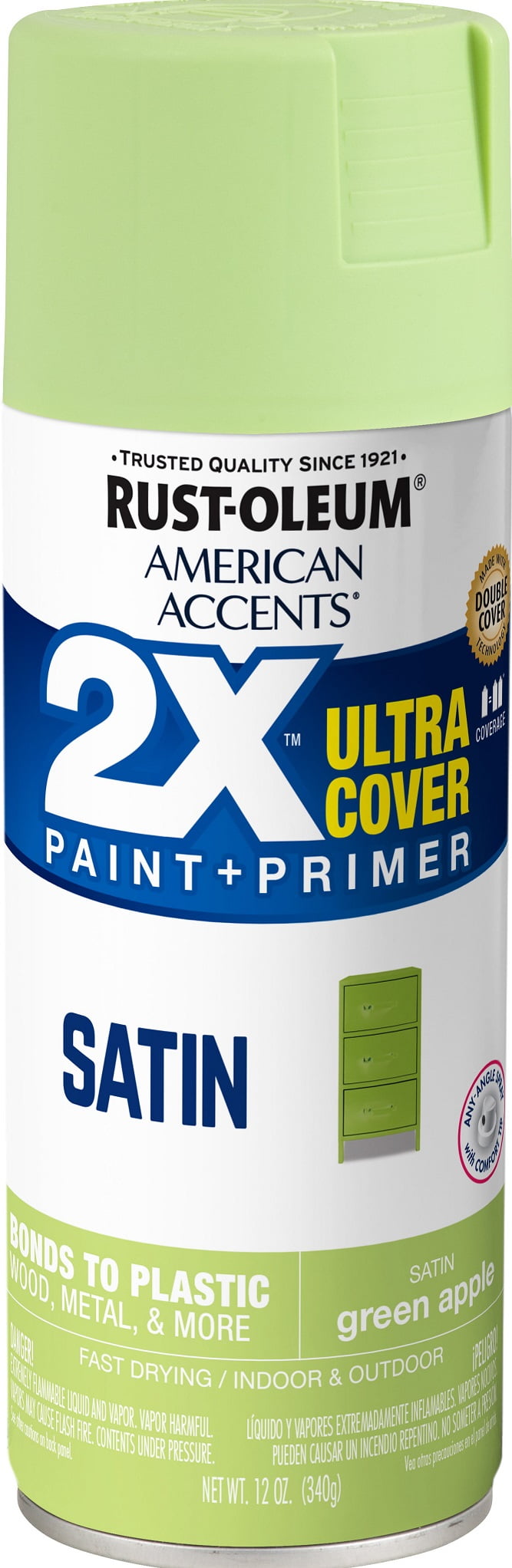 Green Apple, Rust-Oleum American Accents 2X Ultra Cover Satin Spray ...