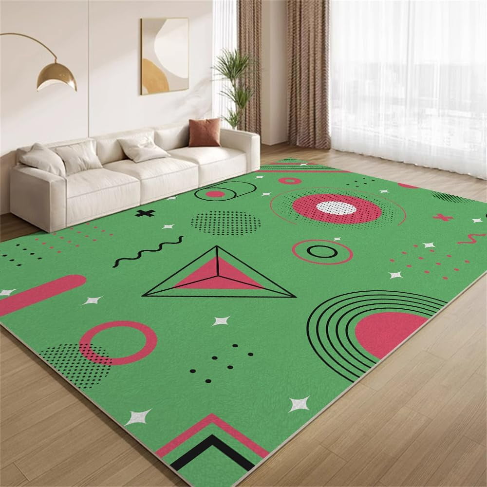 Green Arcade Area Rug 2x3ft 90S Pattern Retro 1980S Geometric Home ...