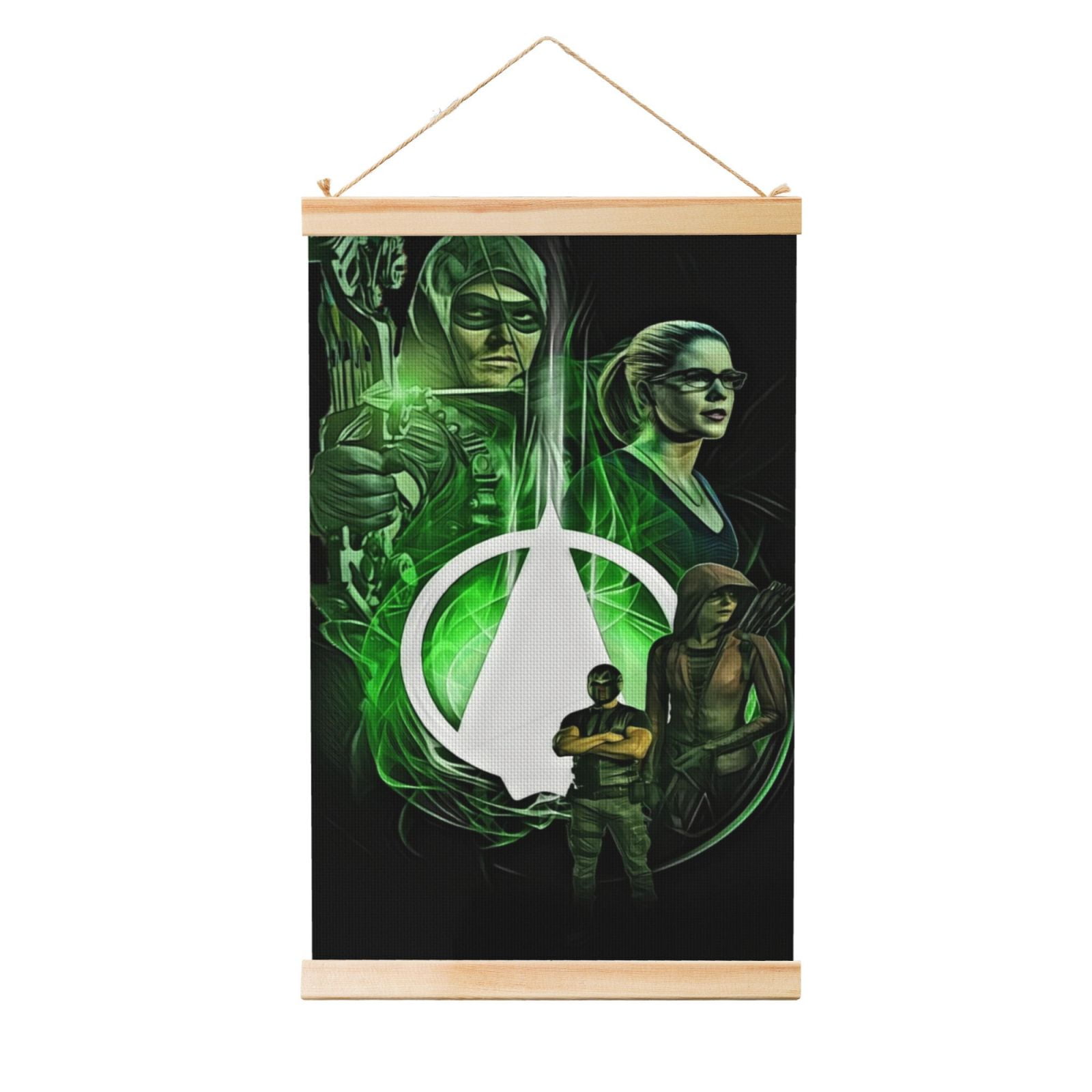 Green Arrow Posters Wall Hanging Wooden Shaft Poster Wall Art Aesthetic ...