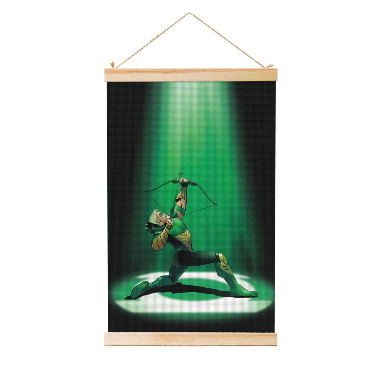 Green Arrow Posters Wall Hanging Wooden Shaft Poster Wall Art Aesthetic ...