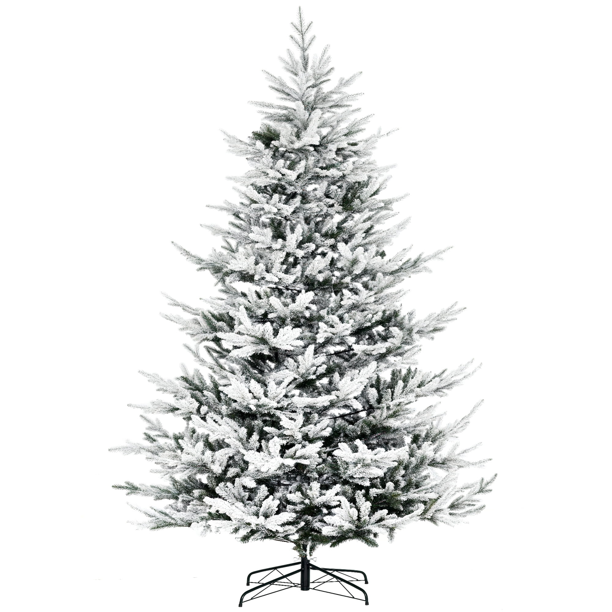 Green Artificial Pencil Christmas Tree, 8FT Green Pine Snow Flocked ...