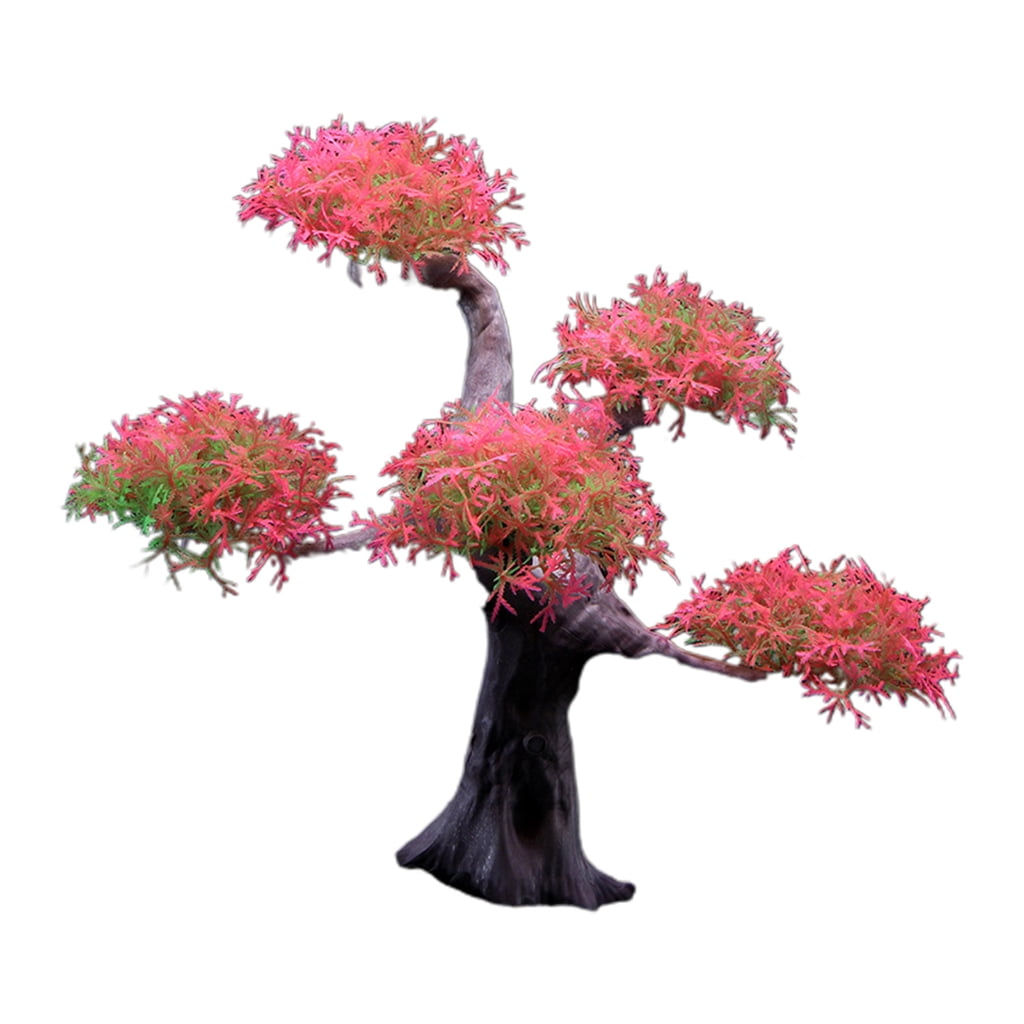 Green Artificial Tree for Aqua-Terrariums Plant Fish Bowl Home Decors ...