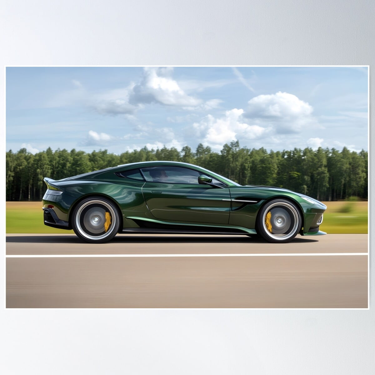 Green Aston Martin Db12 – Pure Power, Timeless Elegance Vi Poster Wall ...
