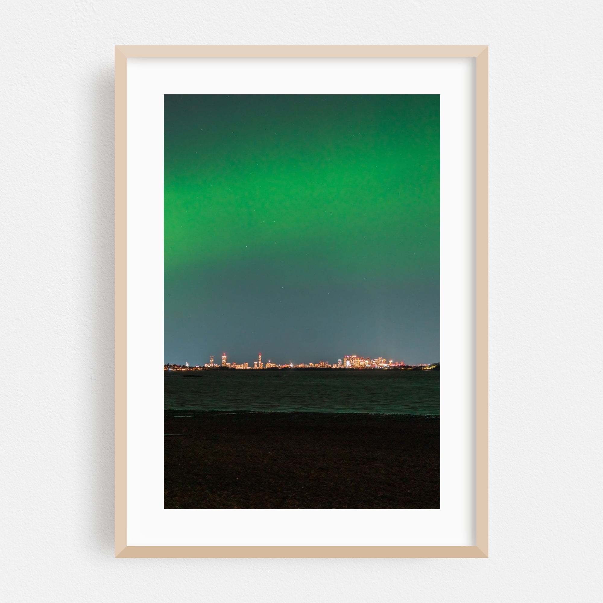 Green Aurora over Boston (vertical) - Boston Massachusetts Photography ...