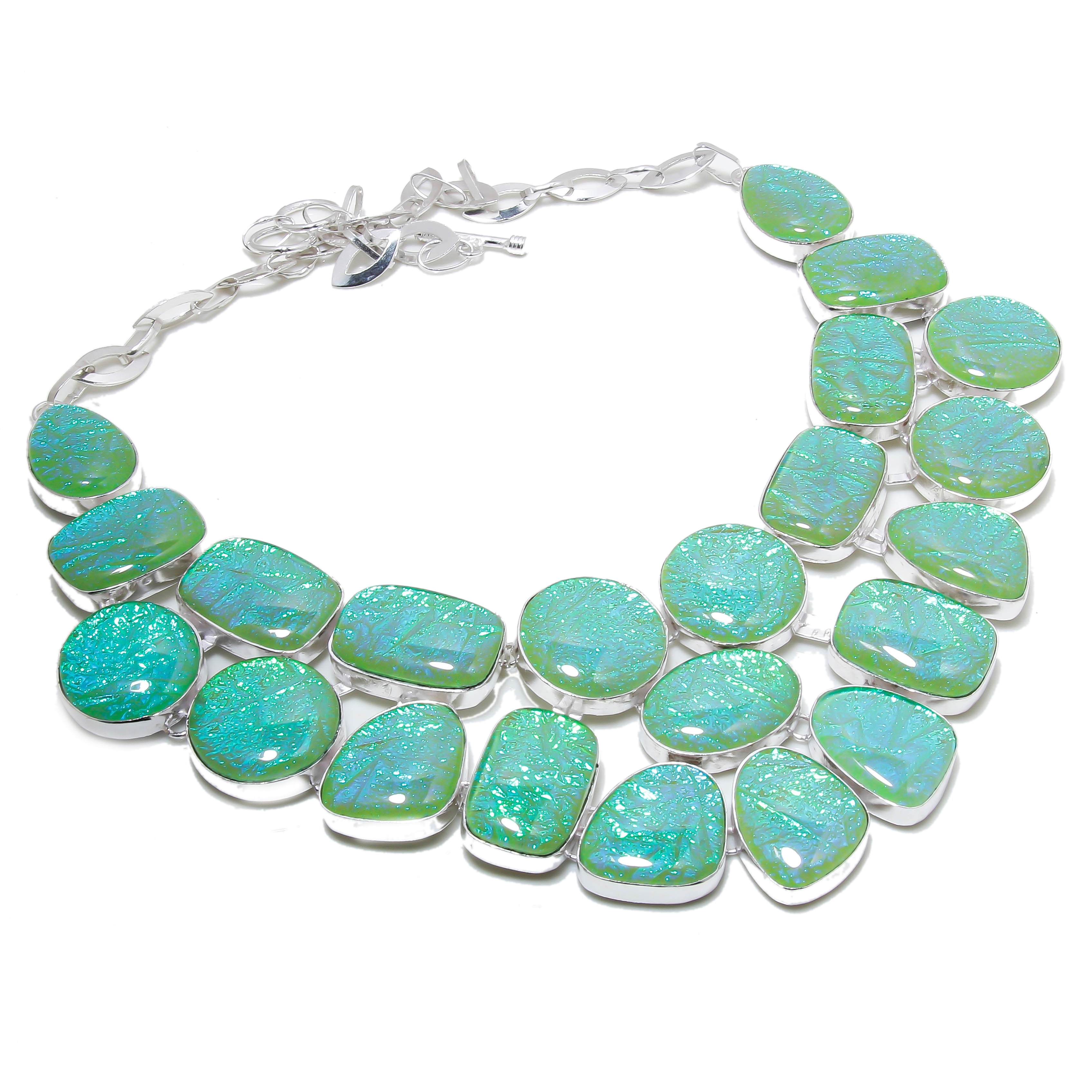 Green Australian Triplet Opal Gemstone Ethnic Gifted Necklace Jewelry 18" SA 672 - Walmart.com
