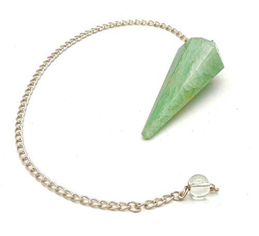 Green Aventurine Pencil Dowser Pendulum, Stone Crystal For Reiki ...