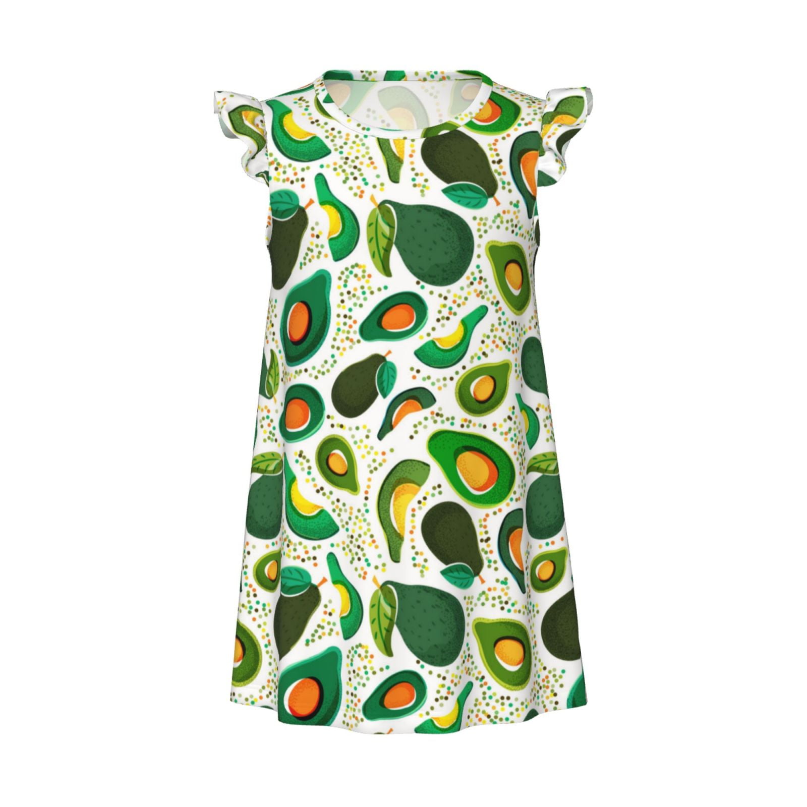 Green Avocado (2) Girls Nightgowns, Pajamas for Girls, Soft Flutter ...
