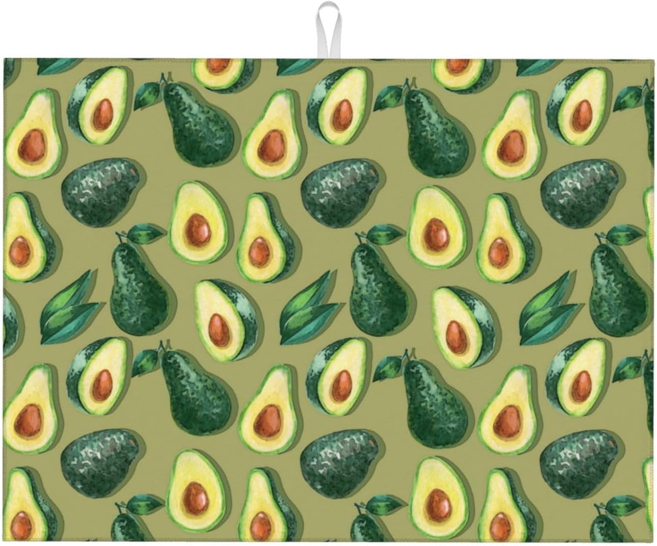 Green Avocado Dish Drying Mat 18x24 For Kitchen Counter Absorbent ...