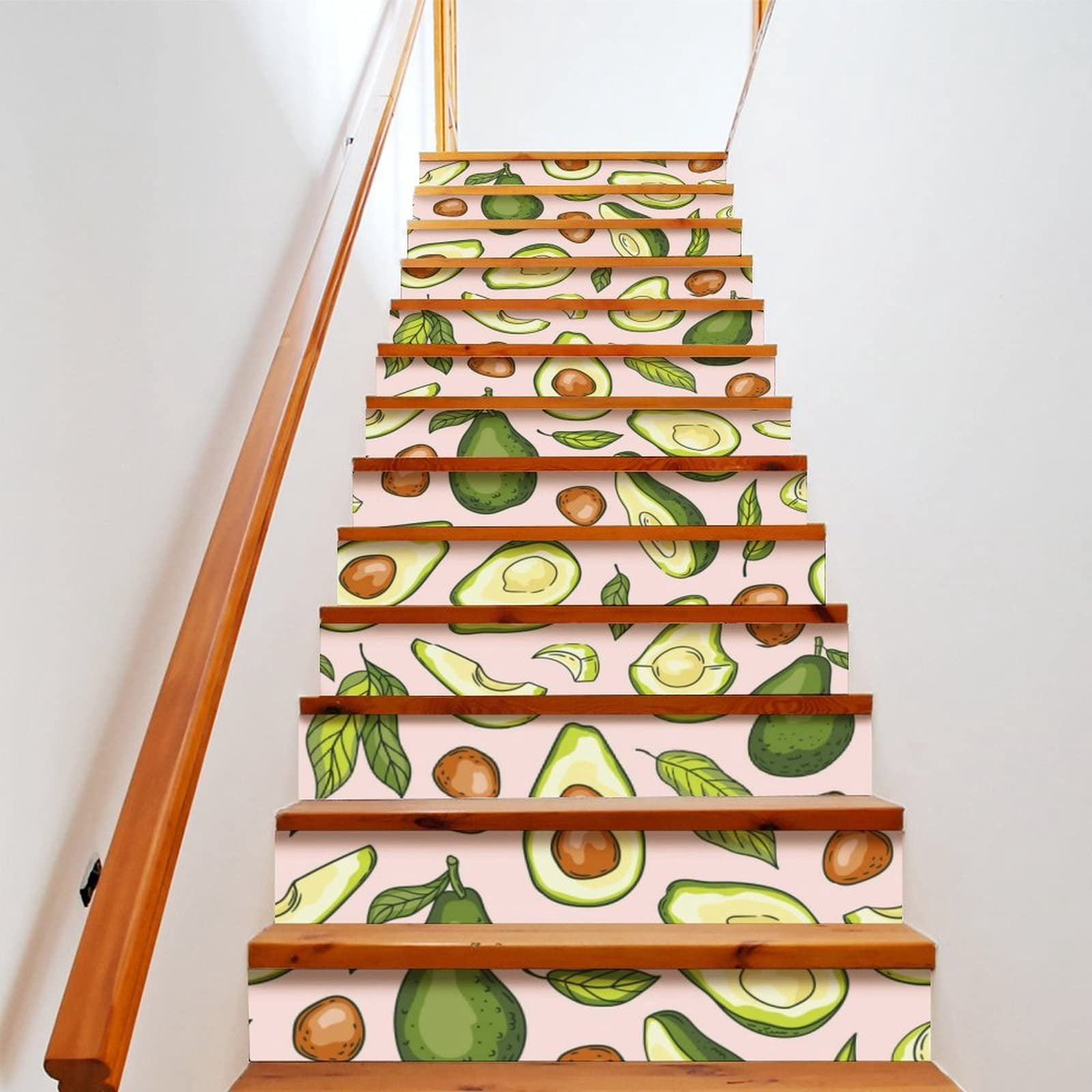 Green Avocado Stair Stickers Funny Fruit Plant Staircase Sticker Decals ...