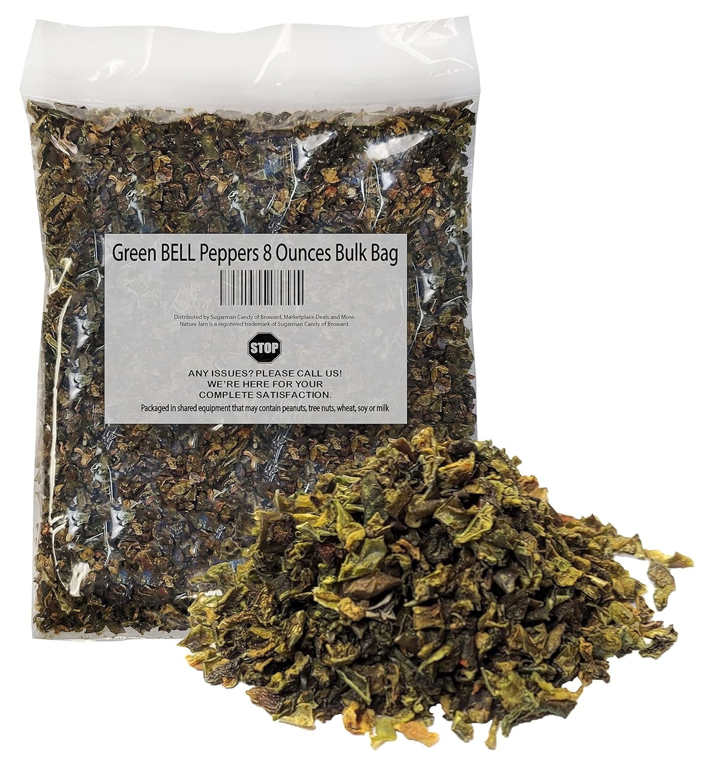 Naturejam Green Bell Peppers 8 Ounce Bulk Bag Dried Crushed Seasoning ...