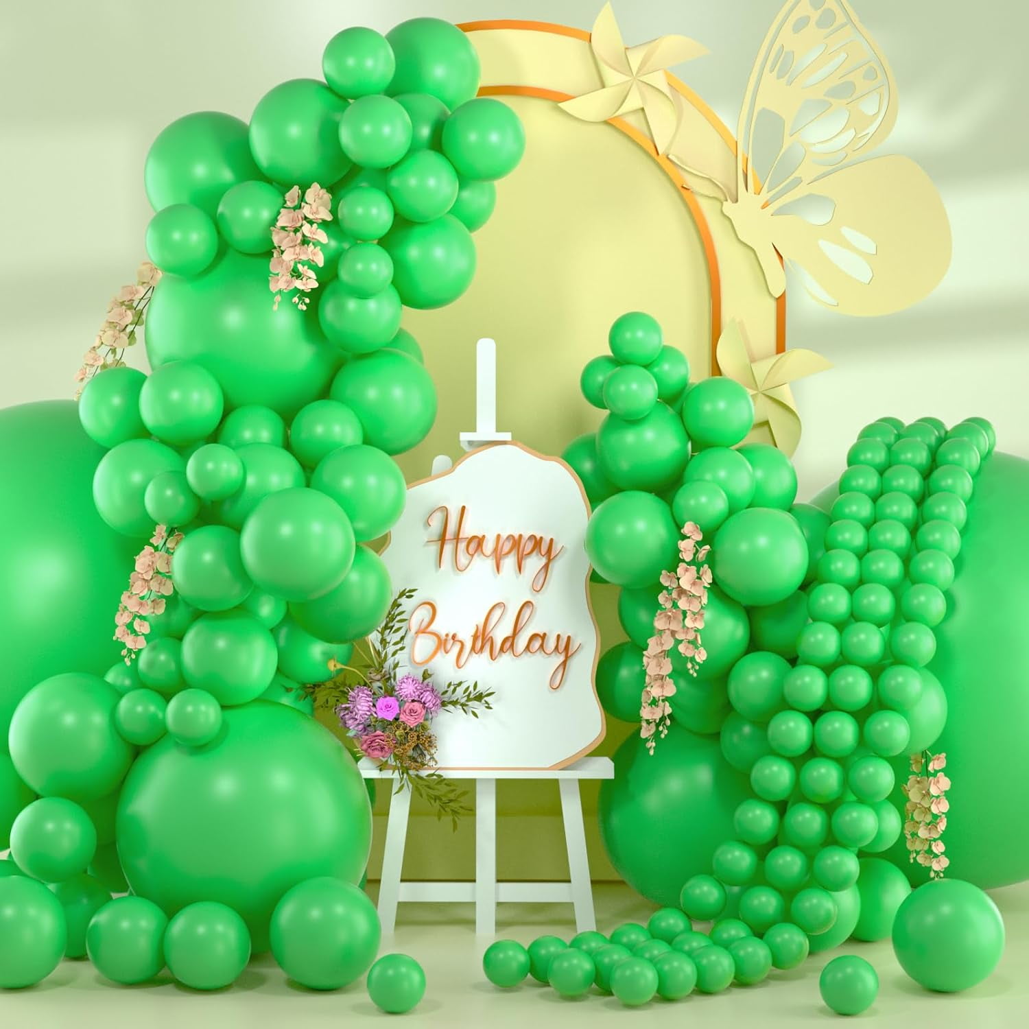 Green Balloons Arch Kit - Ponamfo 110Pcs 36/18/12/10/5 Inch Green ...